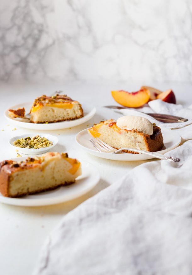 Fresh Peach Cake Recipe (Quick and Easy) | The Pure Taste